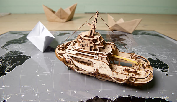 ⚓ UGears Tugboat – Build Your Own Moving Mechanical Model | Ugears.Online