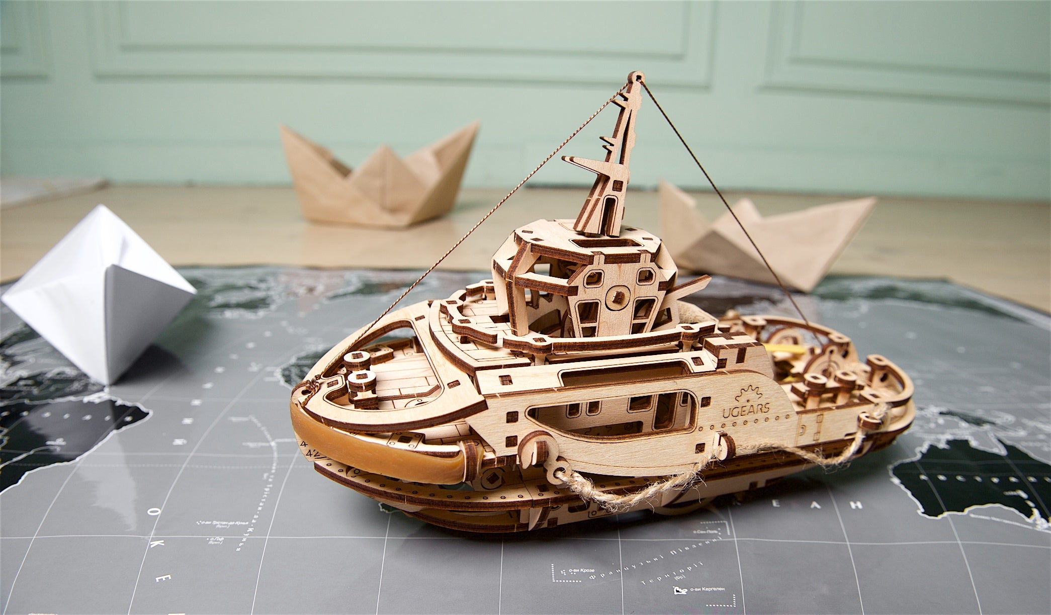 ⚓ UGears Tugboat – Build Your Own Moving Mechanical Model | Ugears.Online
